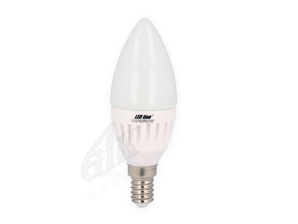 LED spuldze 7W, 630lm,2700K, E14, keramika